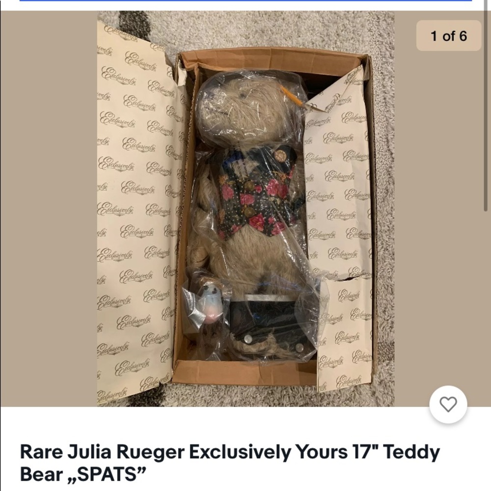 Rare Julia Rueger Exclusively 17” Teddy Bear Spats - Gem
